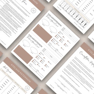 Lash Forms | Editable Esthetician Forms | Eyelash Forms | Client ...