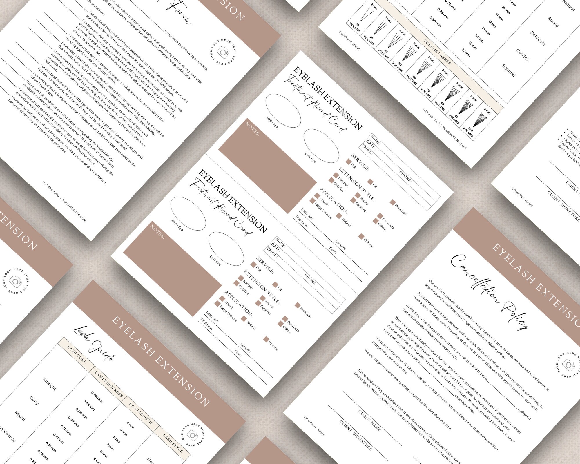 Lash Forms | Editable Esthetician Forms | Eyelash Forms | Client ...