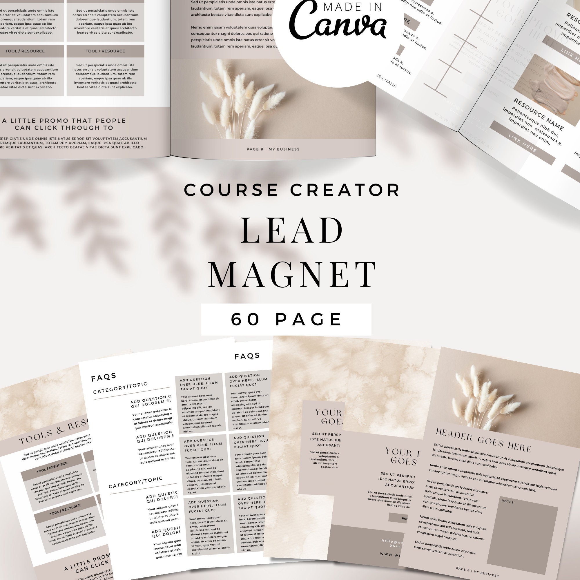 Lead Magnet Template, Freebie Template, Coaching Worksheets, Lead ...