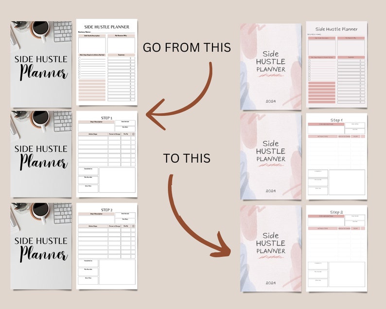 Canva Template Lead Magnet Side Hustle Planner PLR Template Plr Ebook ...