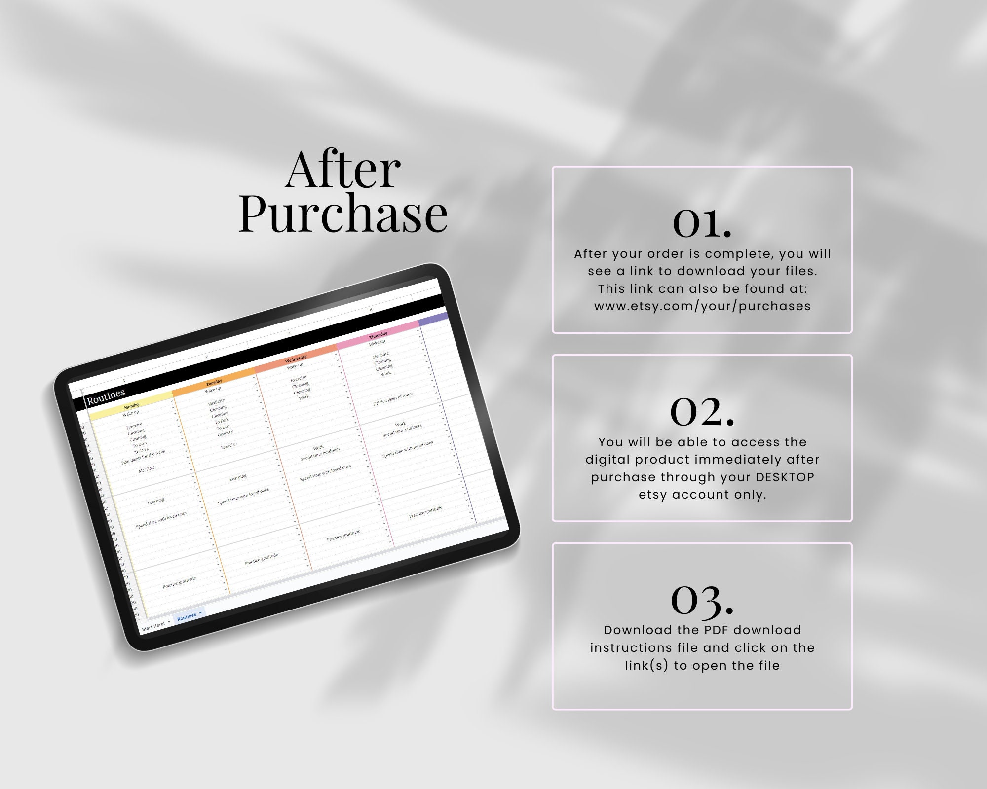 Daily Routine Habit Tracker Spreadsheet for Google Sheets Task Manager ...