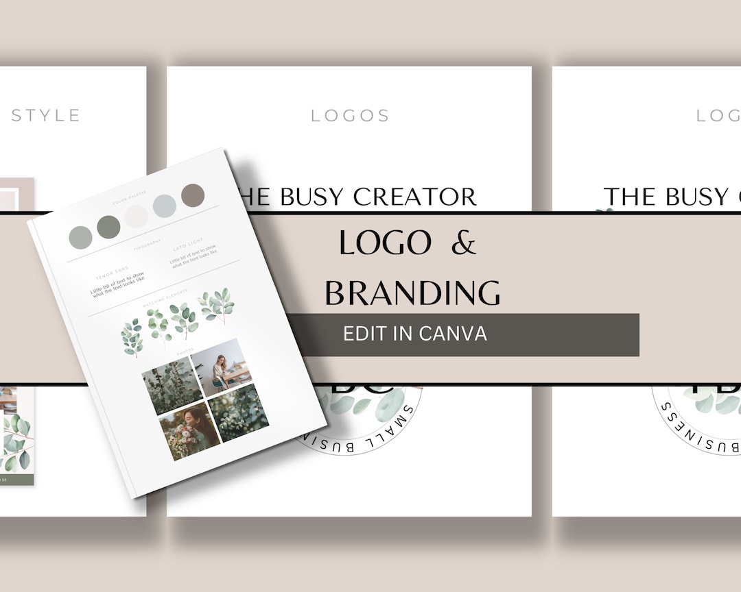Editable Brand Boards | Branding Kit | Font Pairings | Small Business ...