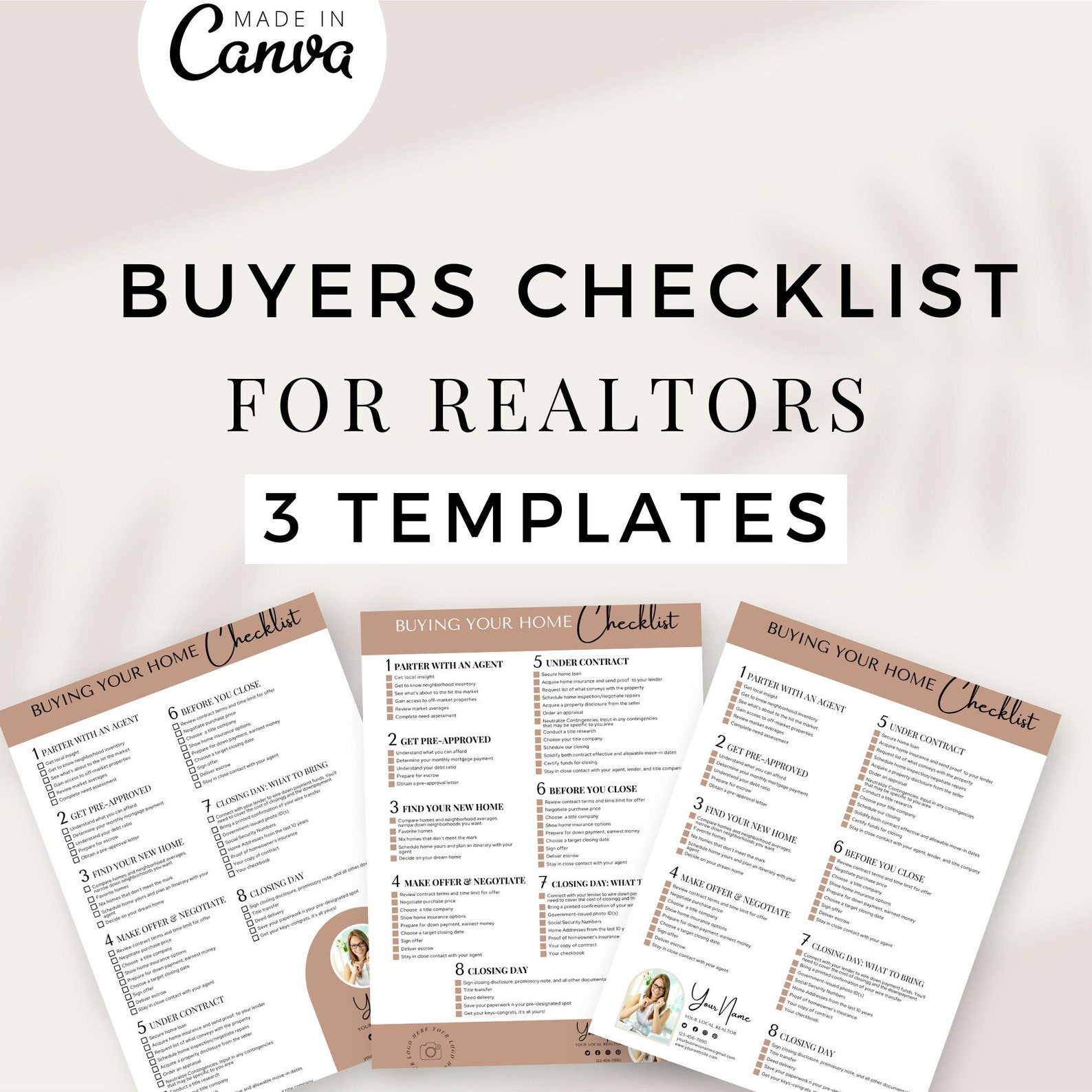 Real Estate Template | House Hunting Form | Home Buyer Guide | Closing ...