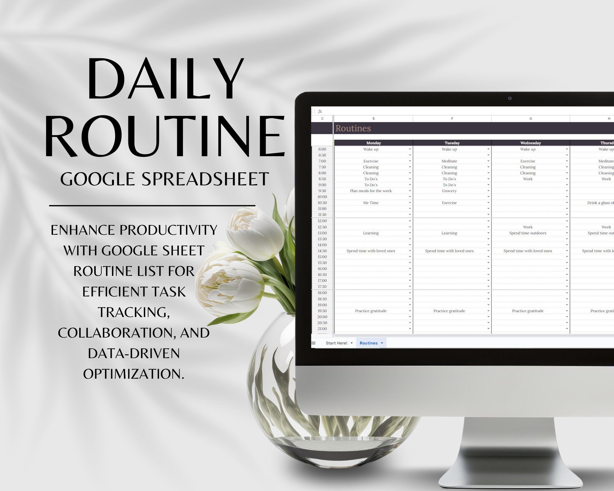 Daily Routine | Productivity Planner | 365 Day Planner | Daily Planner ...