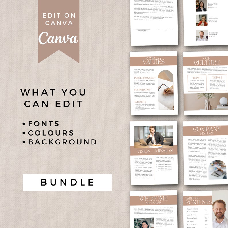 Employee Handbook | New Hire | Employee Welcome Package Template | Hr ...