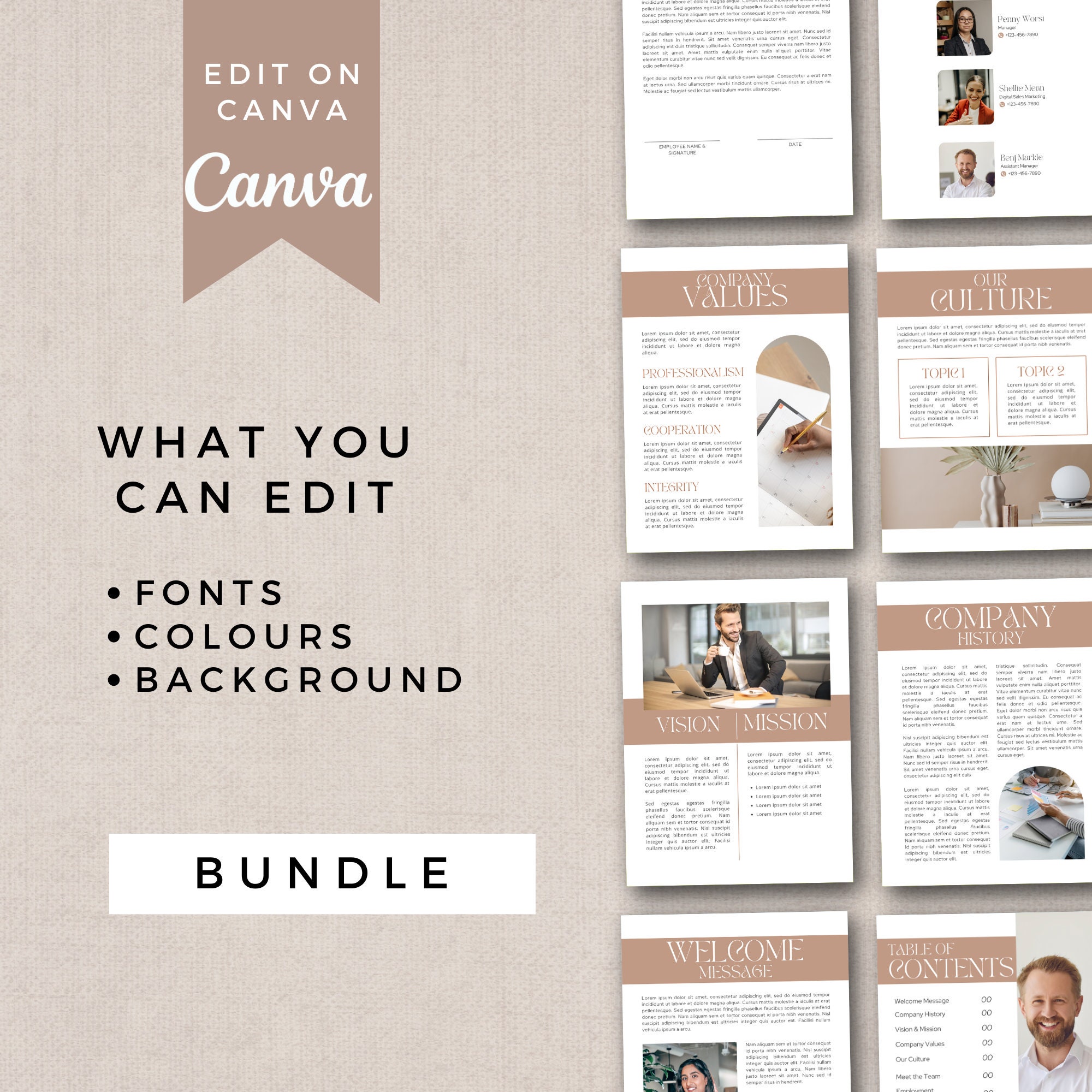 Employee Handbook Template | Human Resources | Employee Welcome Package ...
