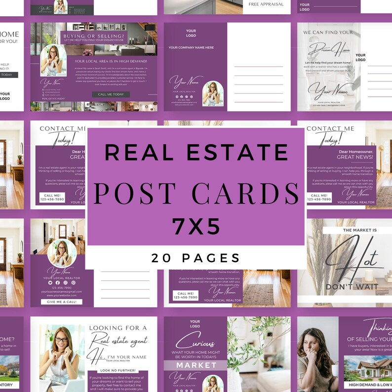 Real Estate Postcards, Realtor Postcard Template, Realtor Marketing ...