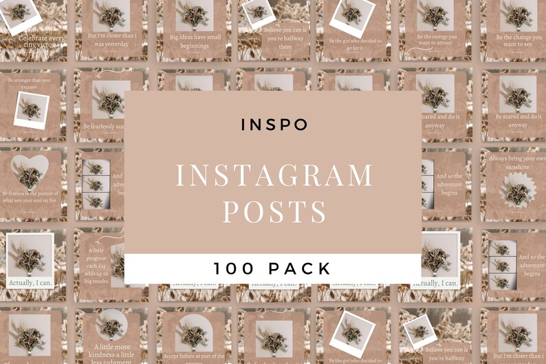 100 Instagram Inspirational Quote Pack Editable Quote - Etsy