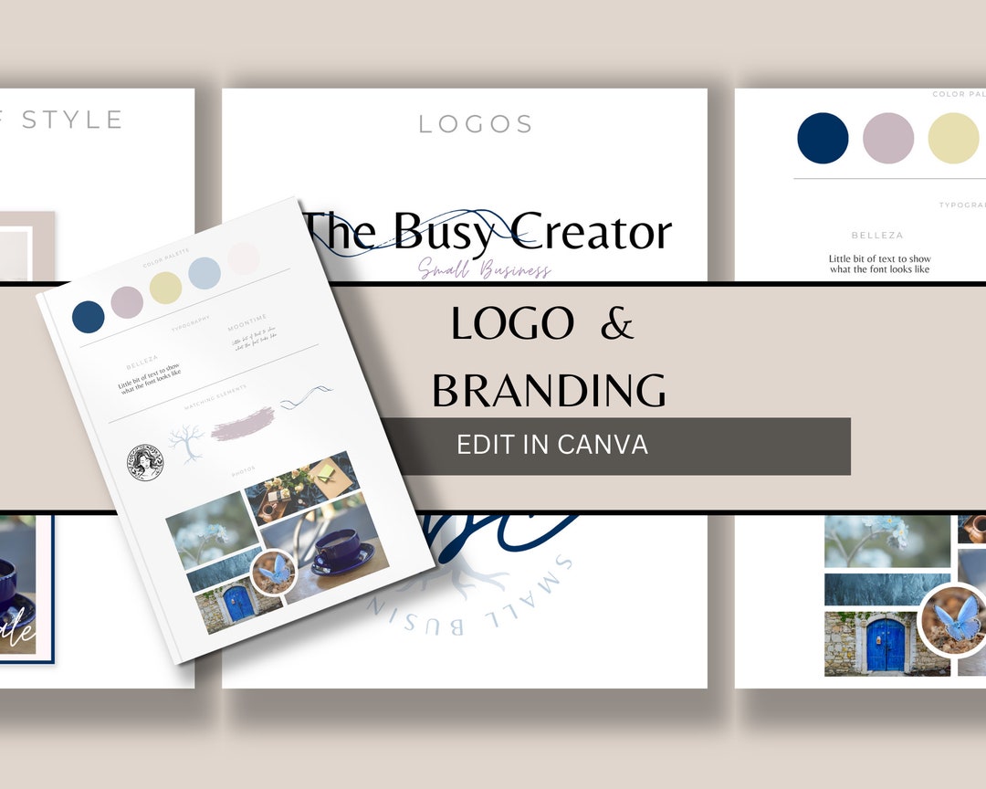 Canva Template | Logo Design Custom for Business | Diy Branding Package ...