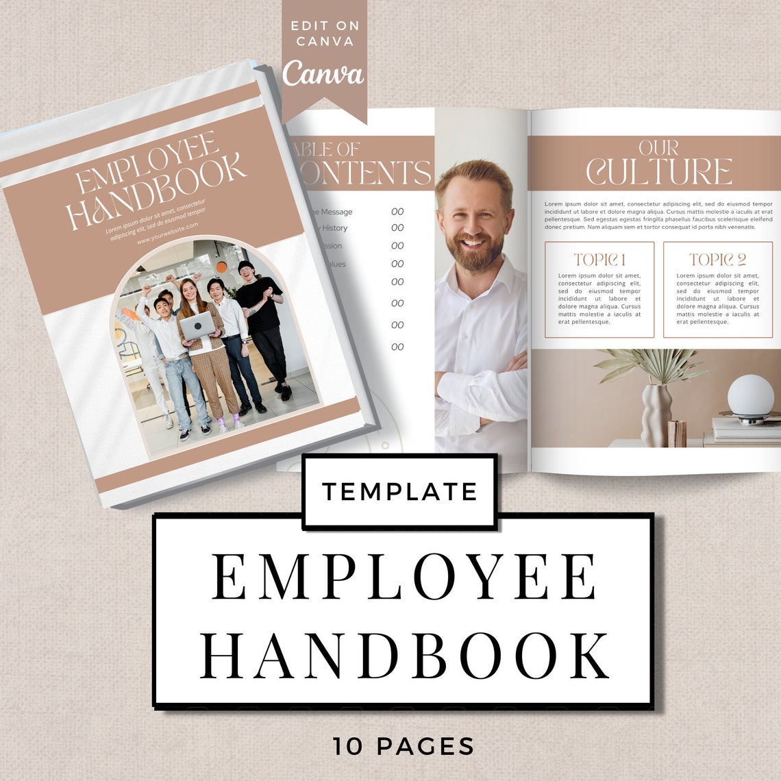 Employee Handbook Template | Human Resources | Employee Welcome Package ...