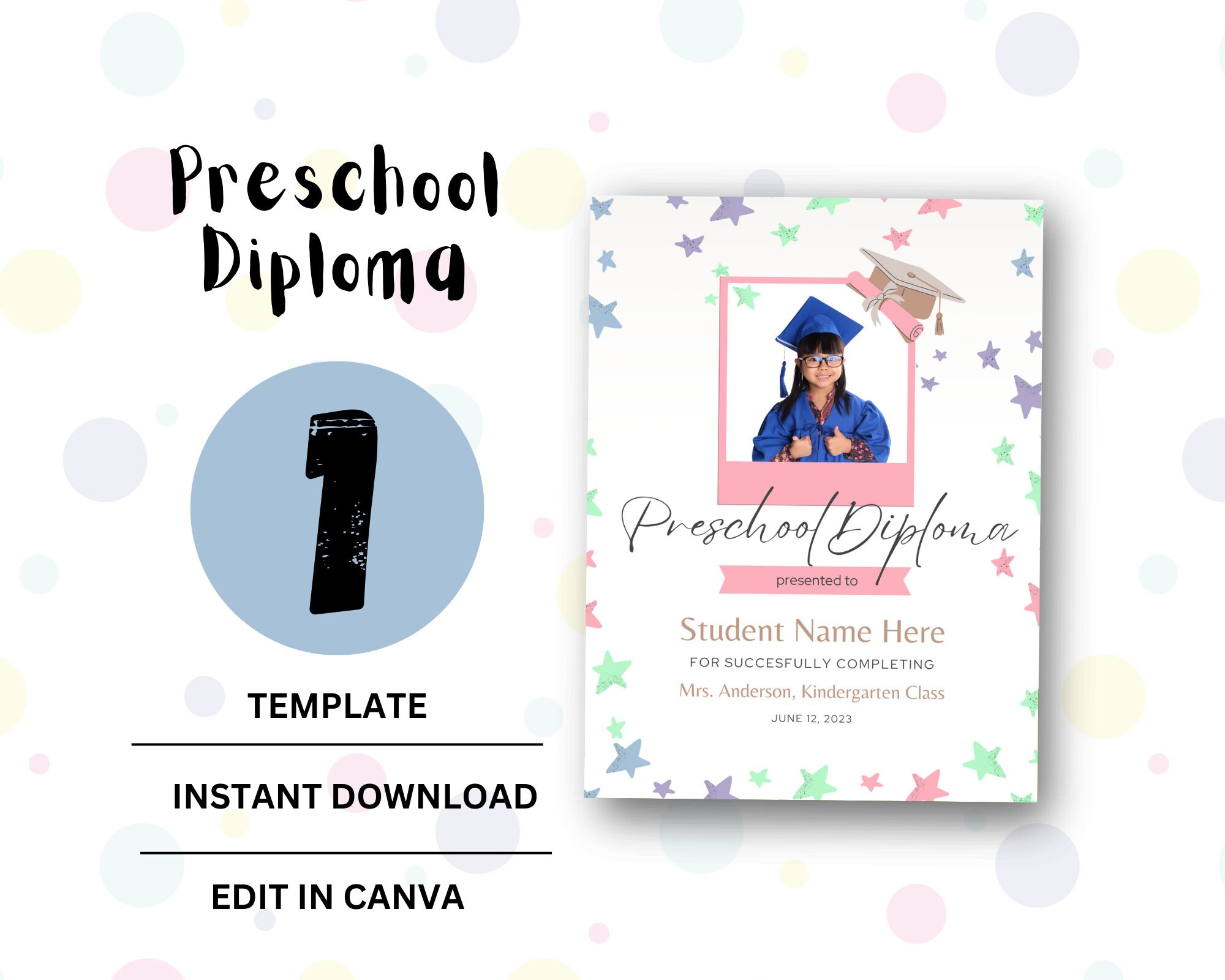 Preschool Diploma | Preschool Graduation Certificate | Daycare ...