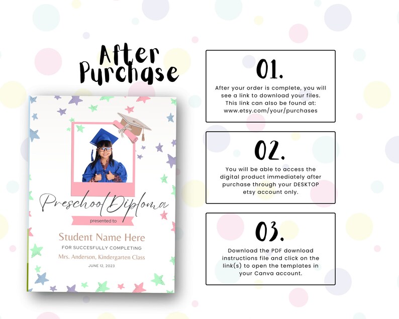 Preschool Diploma Preschool Graduation Certificate Daycare Graduation ...