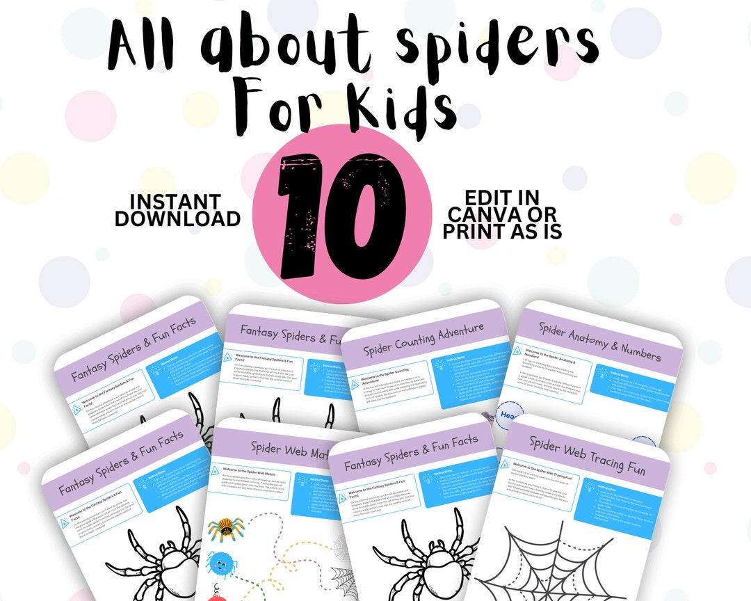 SPIDERS Types of Spiders Flash Cards | Montessori Inspired Learning ...