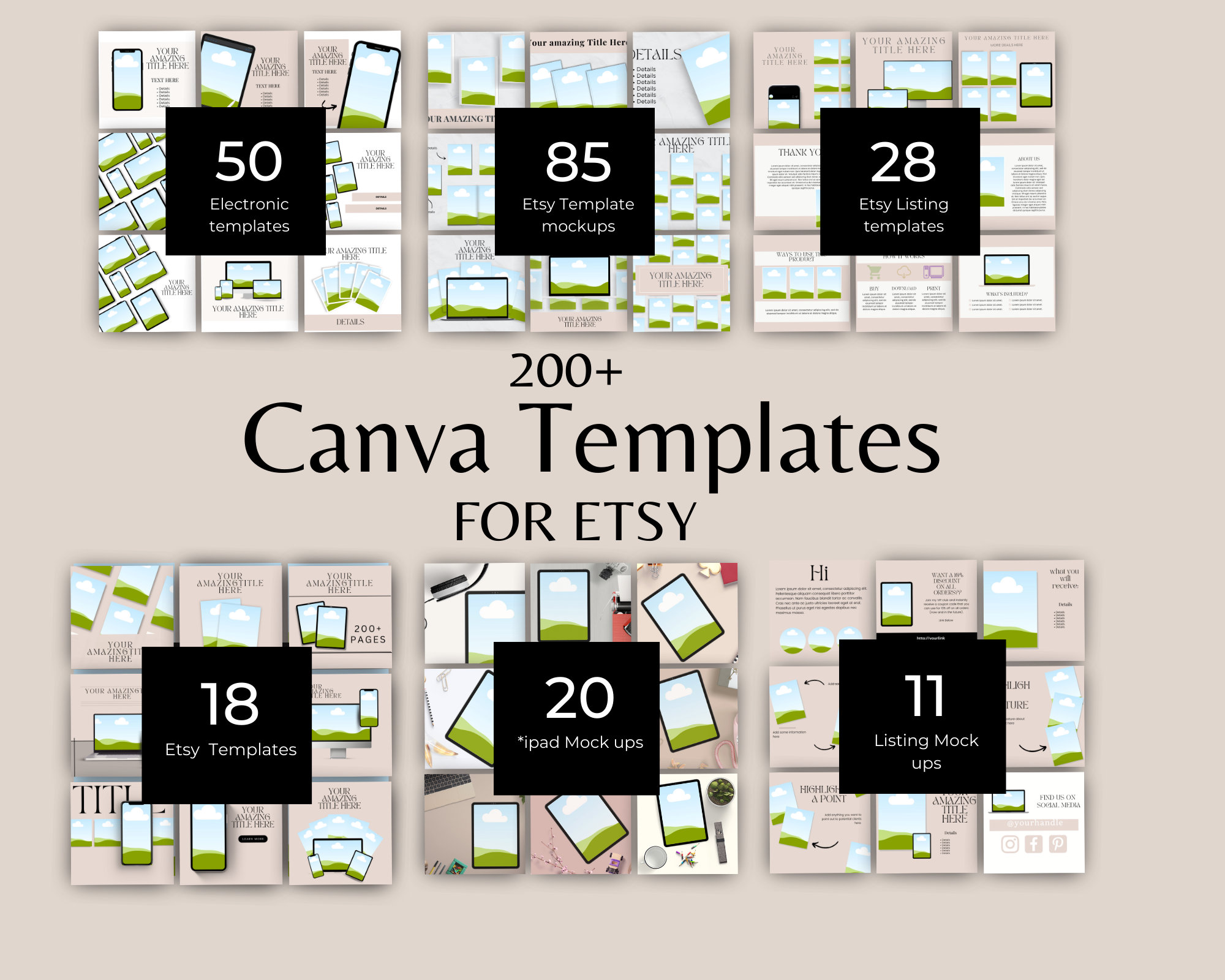 Etsy Shop Bundle Etsy Listing Templates Listing Photos Branding Kit ...