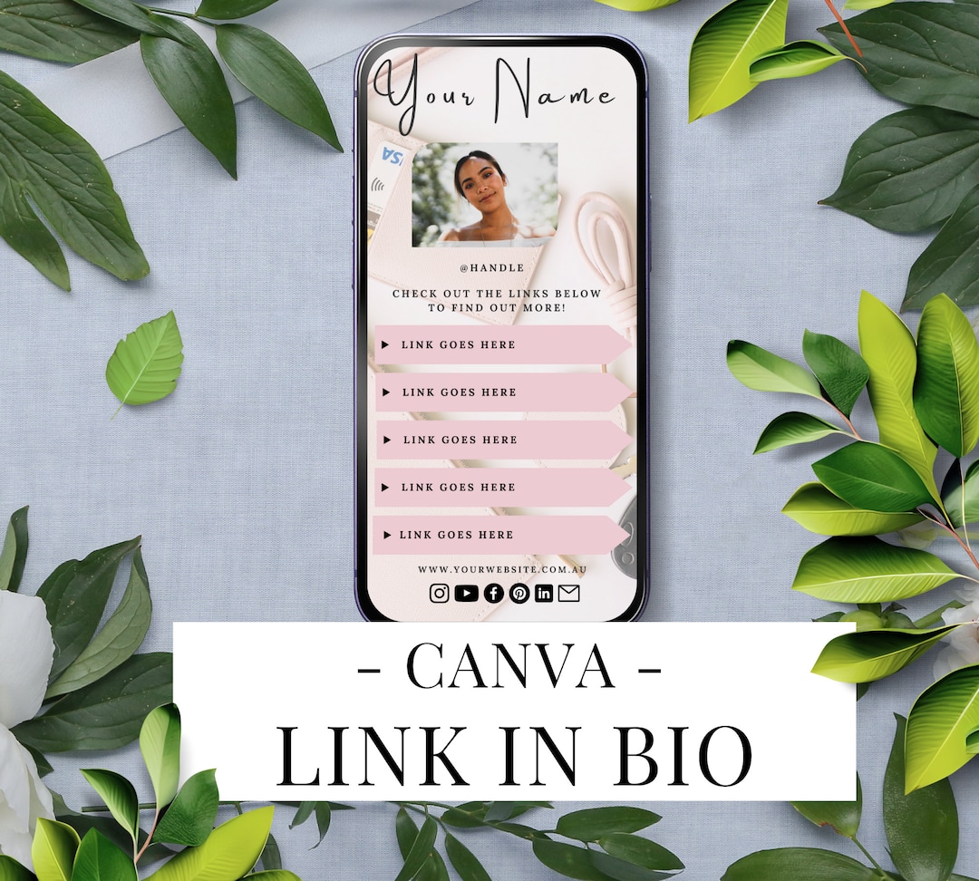 Tiktok Link in Bio Templates Canva Instagram Landing Page - Etsy