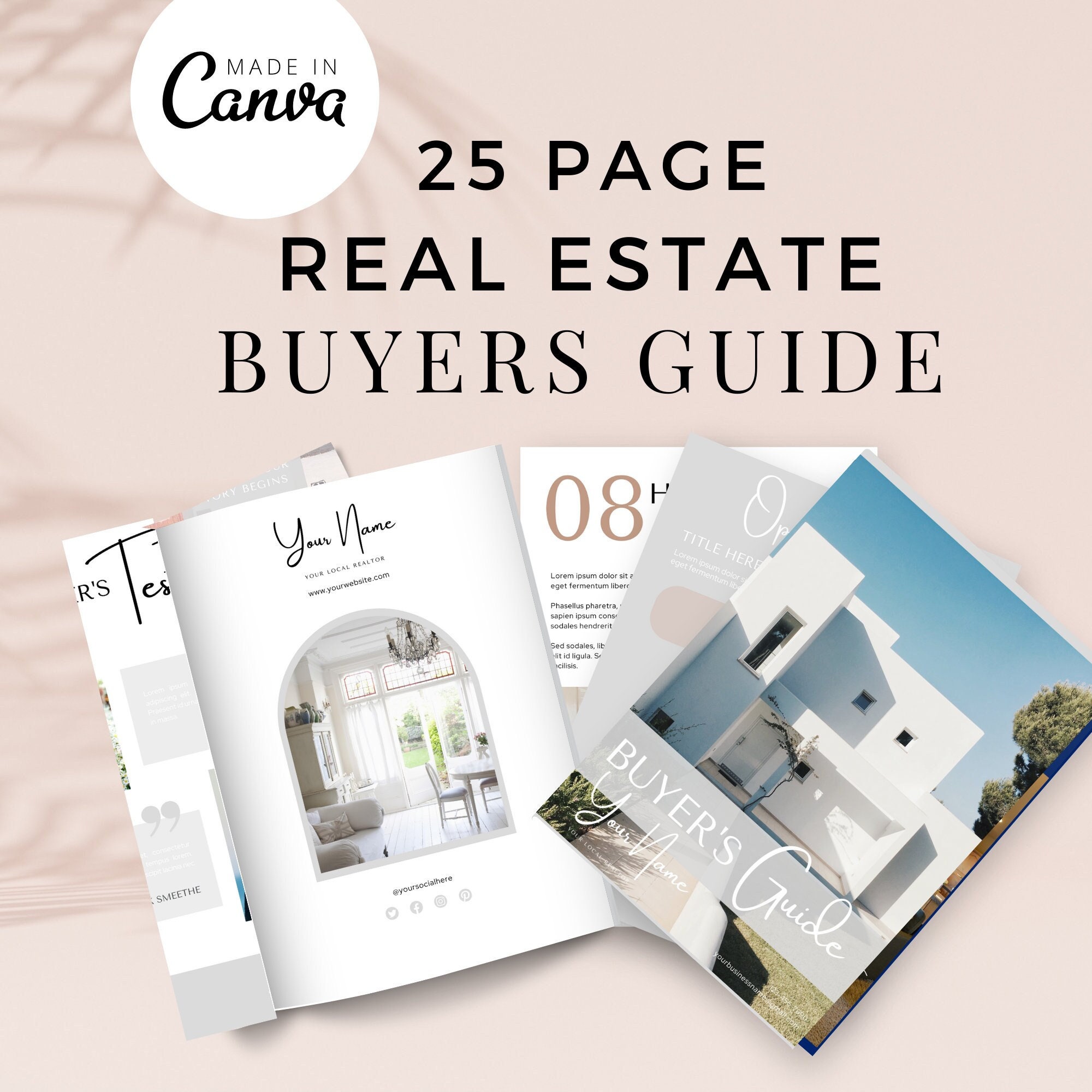 Real Estate Buyers Guide Editable Canva Home Buyers Guides Home Buyer ...