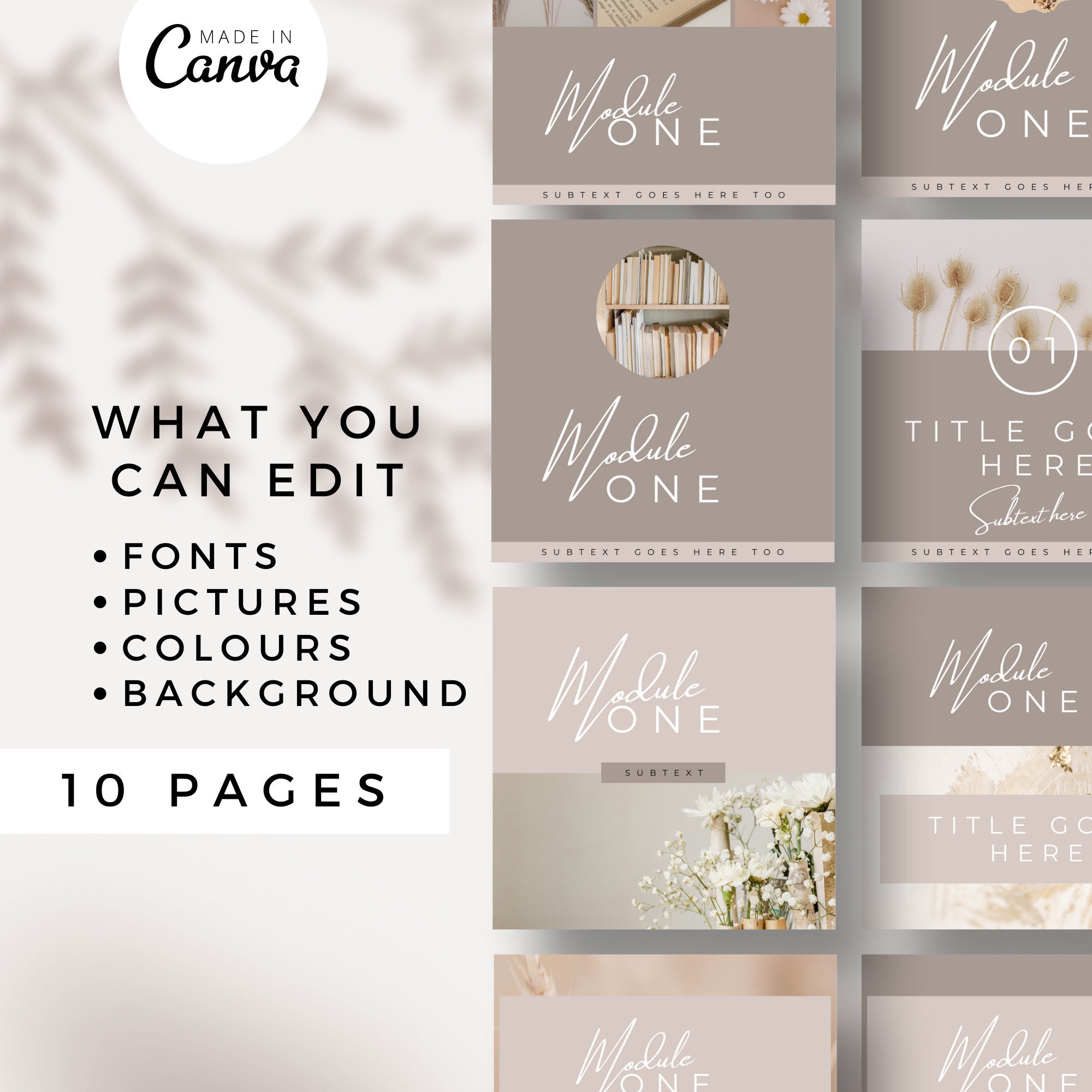 Canva Templates | Printable Course Planner | Editable Training ...