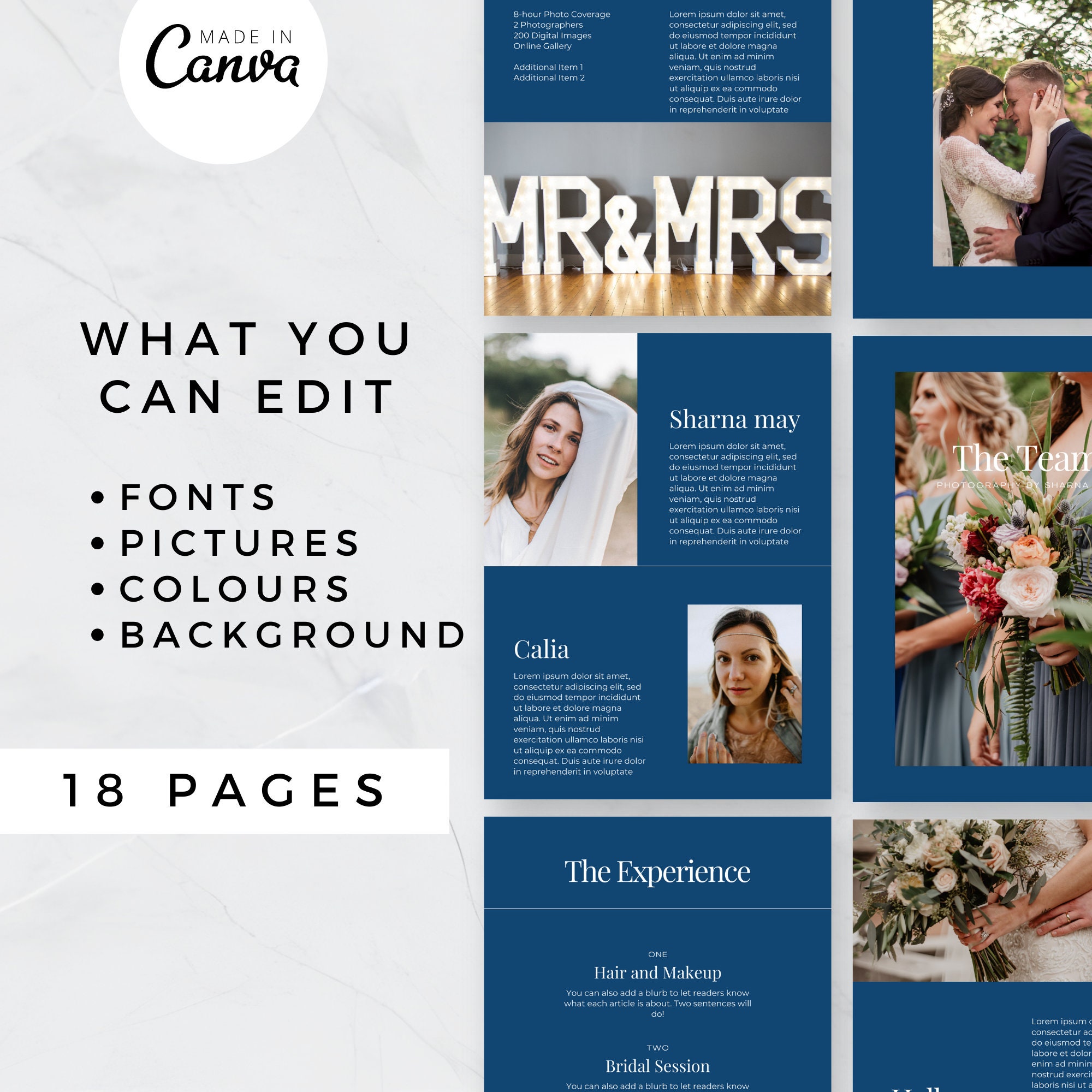 Client Guide Template Wedding Photographer Canva Photographer Client ...