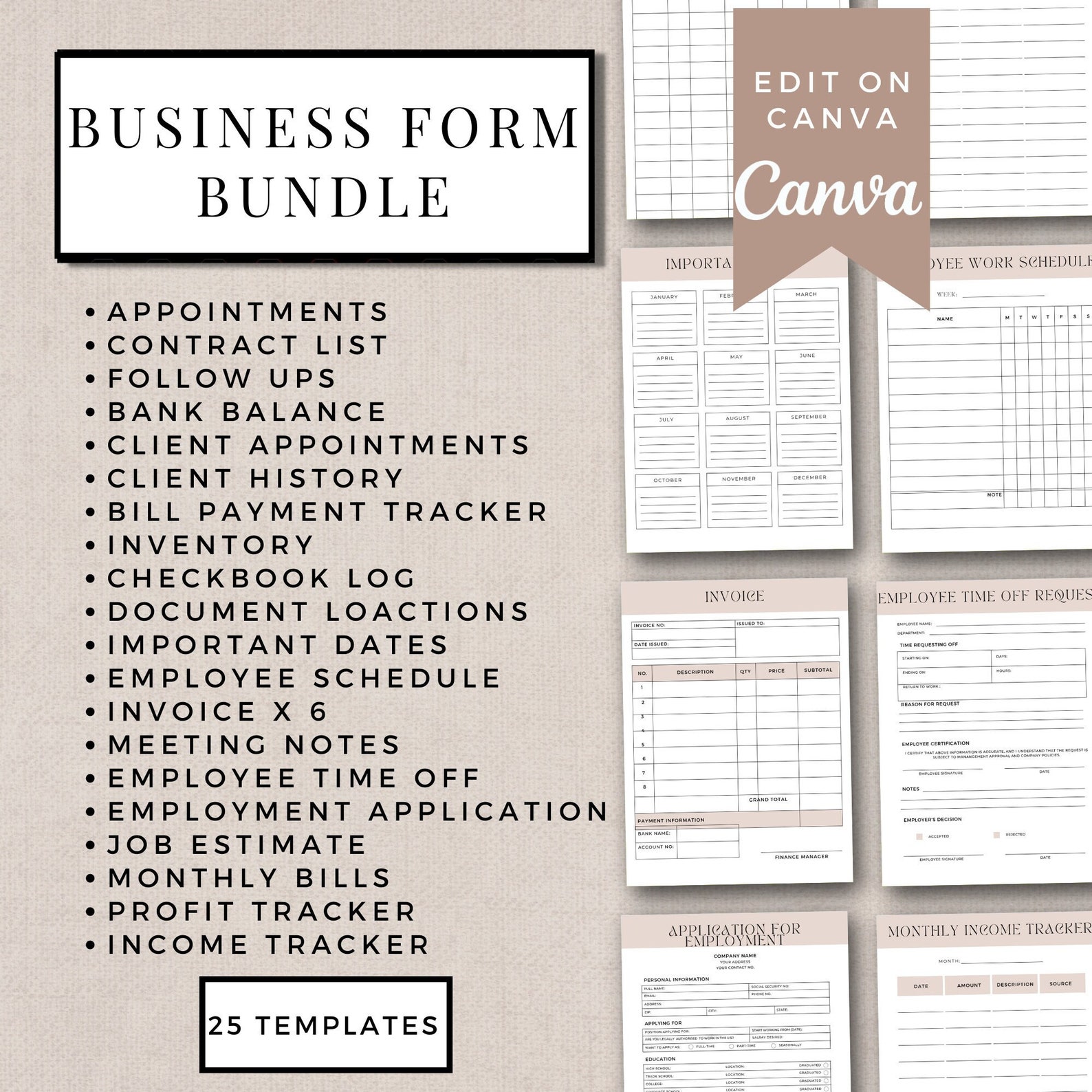 Small Business | Editable Canva Template | Craft Show Bundle | Start up ...