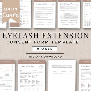 Lash Forms | Editable Esthetician Forms | Eyelash Forms | Client ...