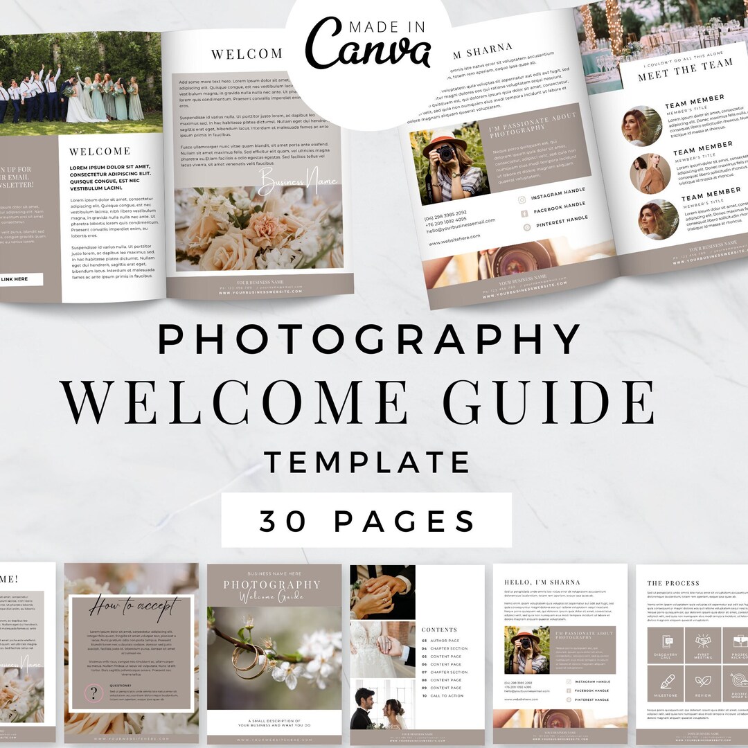 Client Welcome Packet | Family Photography Style Guide | Canva ...