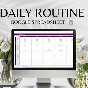 Daily Routine | Goal Planner | 30-min Planner | Habit Tracker ...