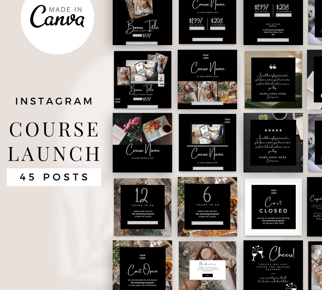 Course Canva Template | Course Slidedeck | Course Sales Page | Course ...