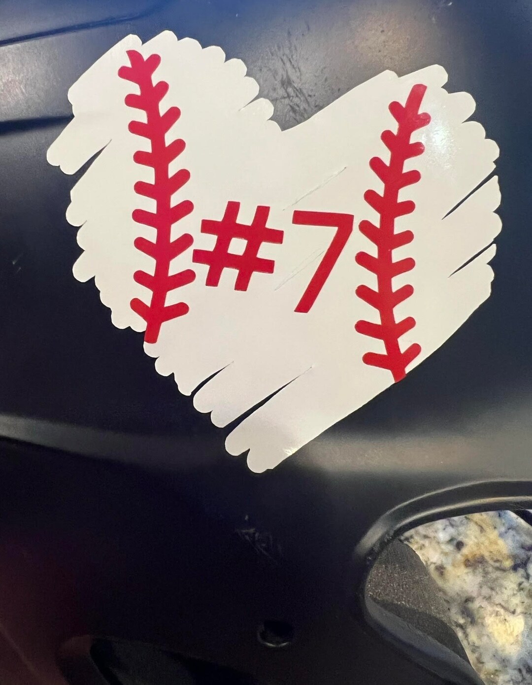 Softball Helmet Sticker - Etsy