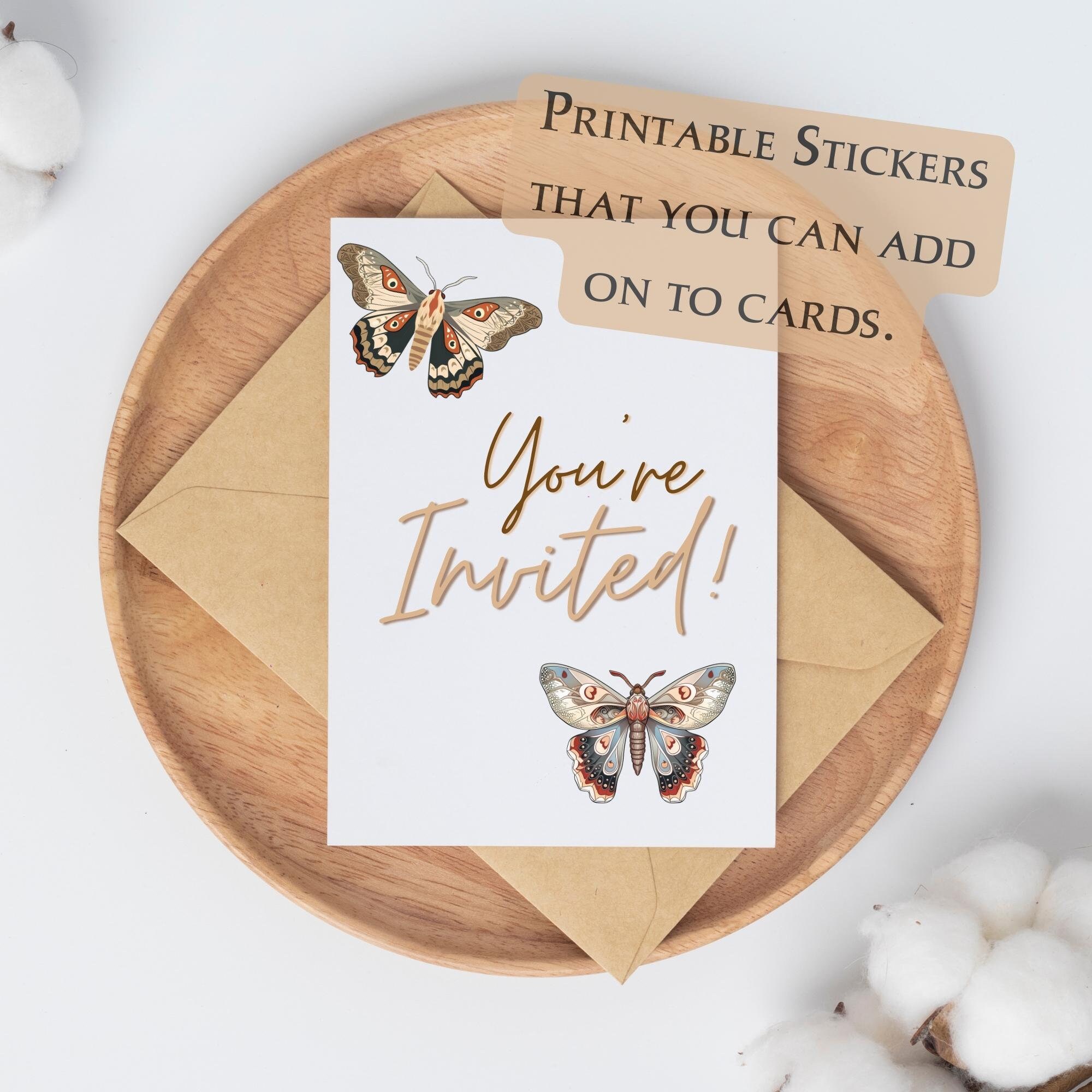 Moth Clipart Bundle, Digital Stickers for Scrapbooking, DIY Projects ...