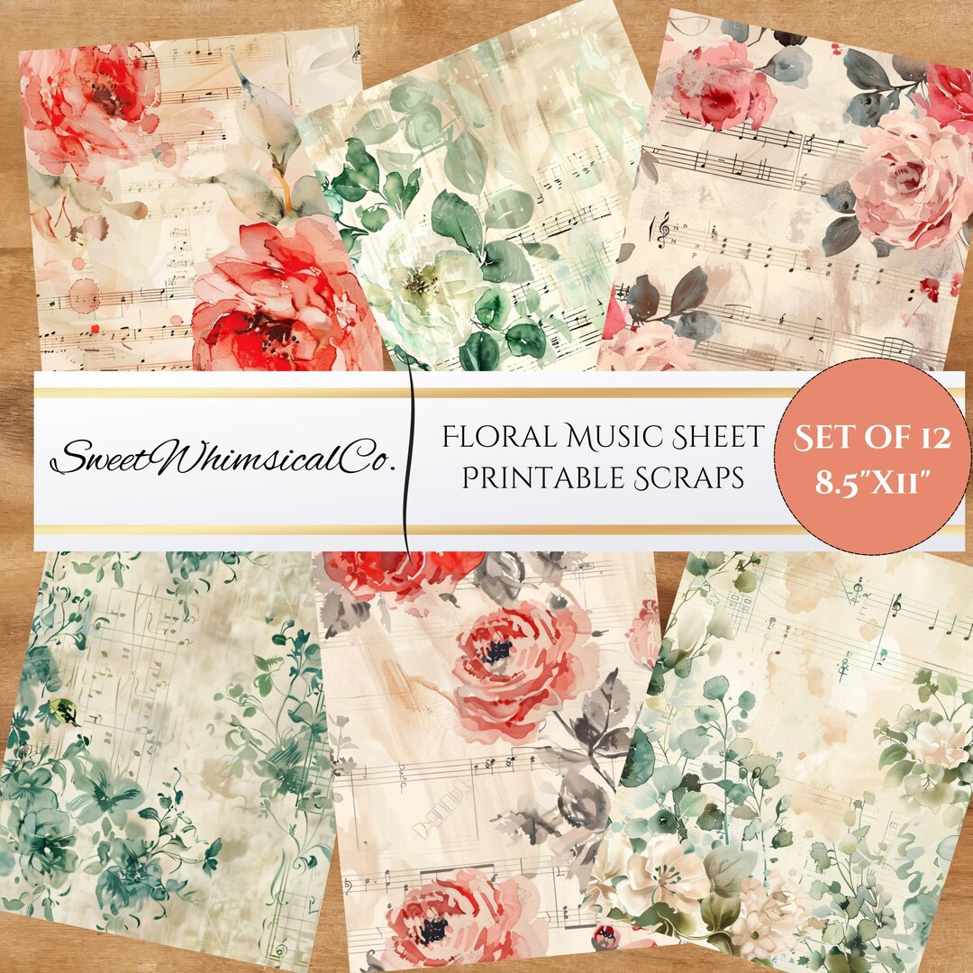 Printable Junk Journal Pages, Collage Sheet Paper, Digital Download ...