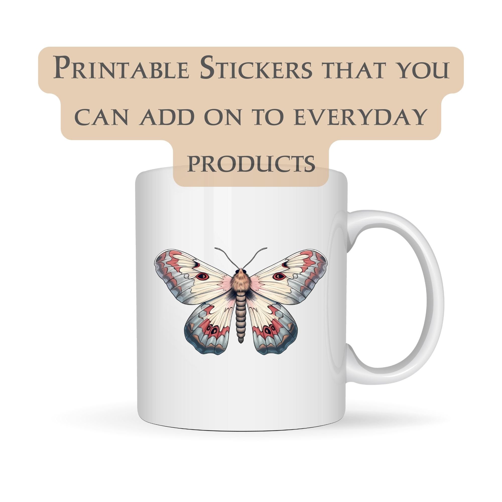 Moth Clipart Bundle, Digital Stickers for Scrapbooking, DIY Projects ...