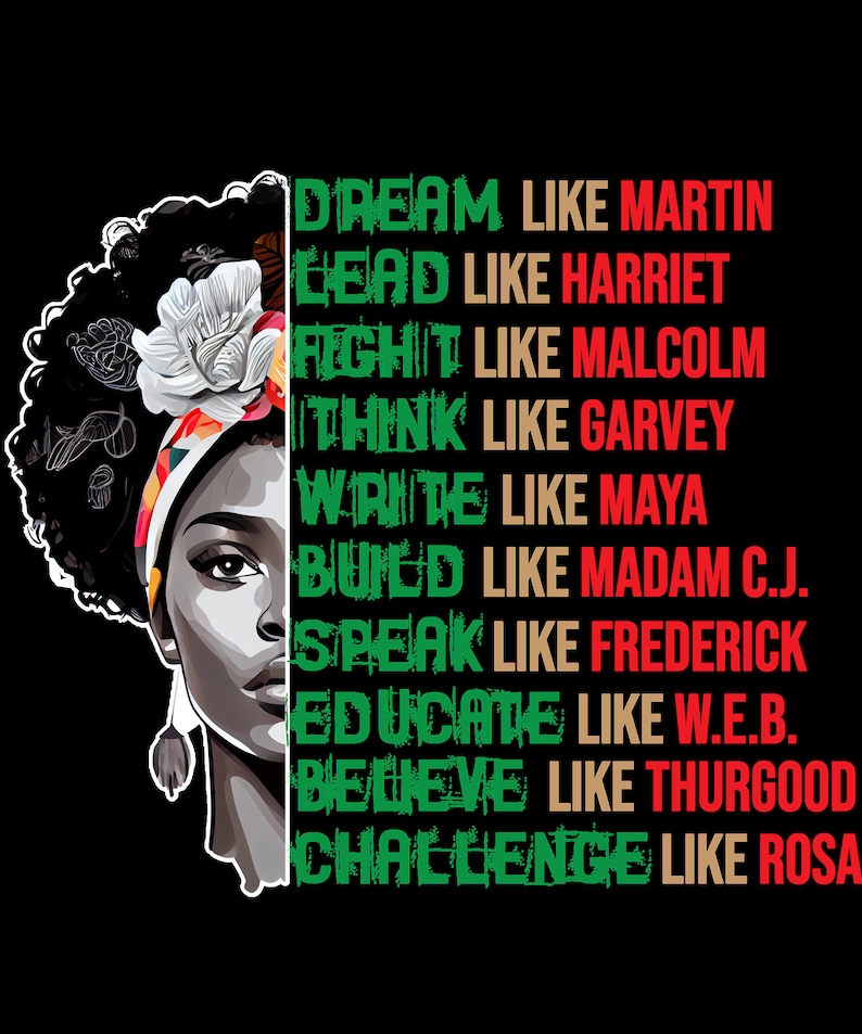 Leaders African Black History Month, Dream Like Martin, Afro Girl ...