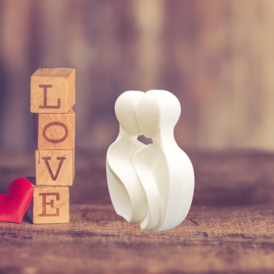 Entwined Couple Sculpture - Minimalist Decoration - Romantic Gift ...