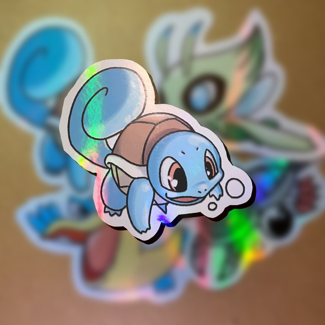 Holographic Squirtle Sticker - Etsy