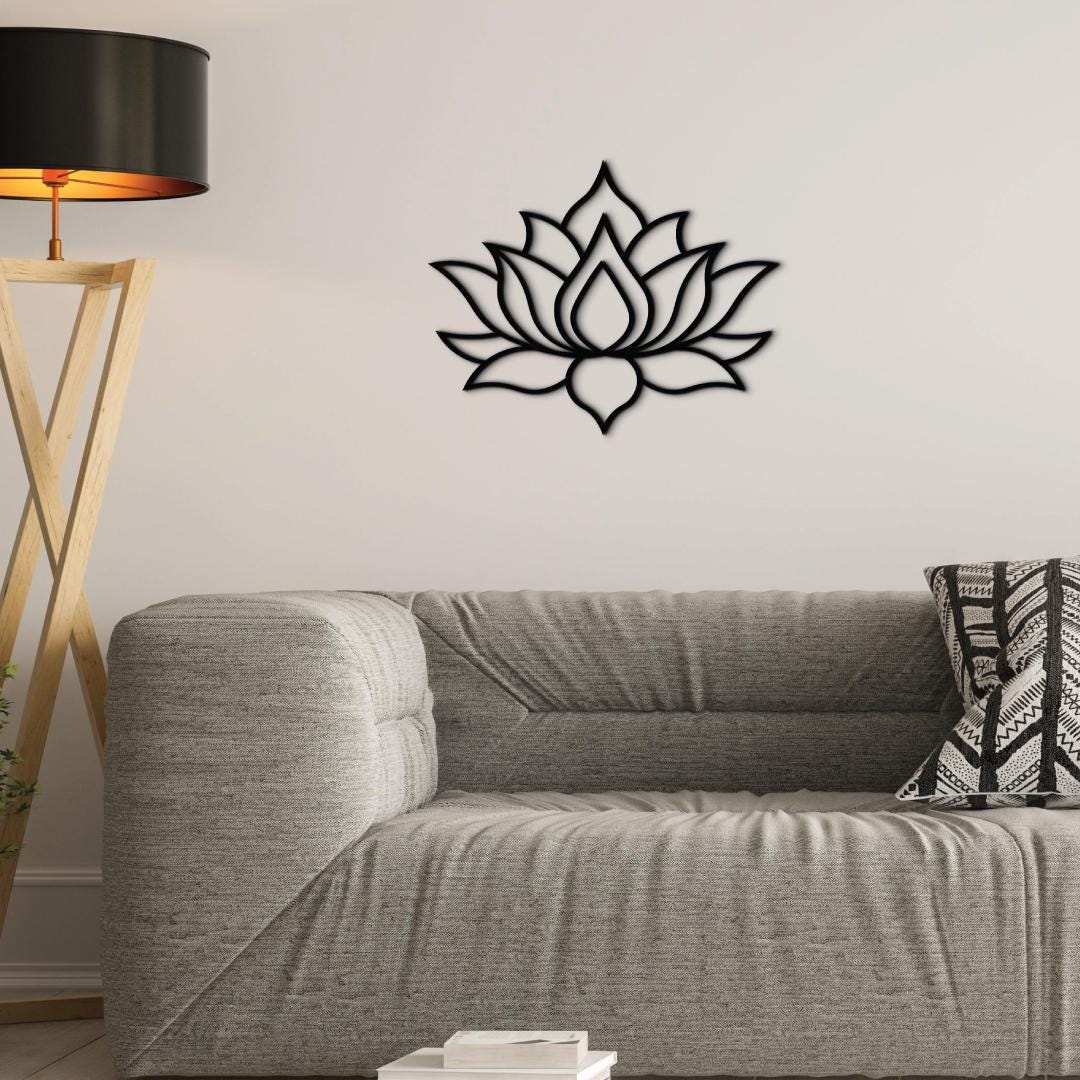 Lotus Flower Wall Art | Laser Cut File | DXF SVG Glowforge CNC Router ...