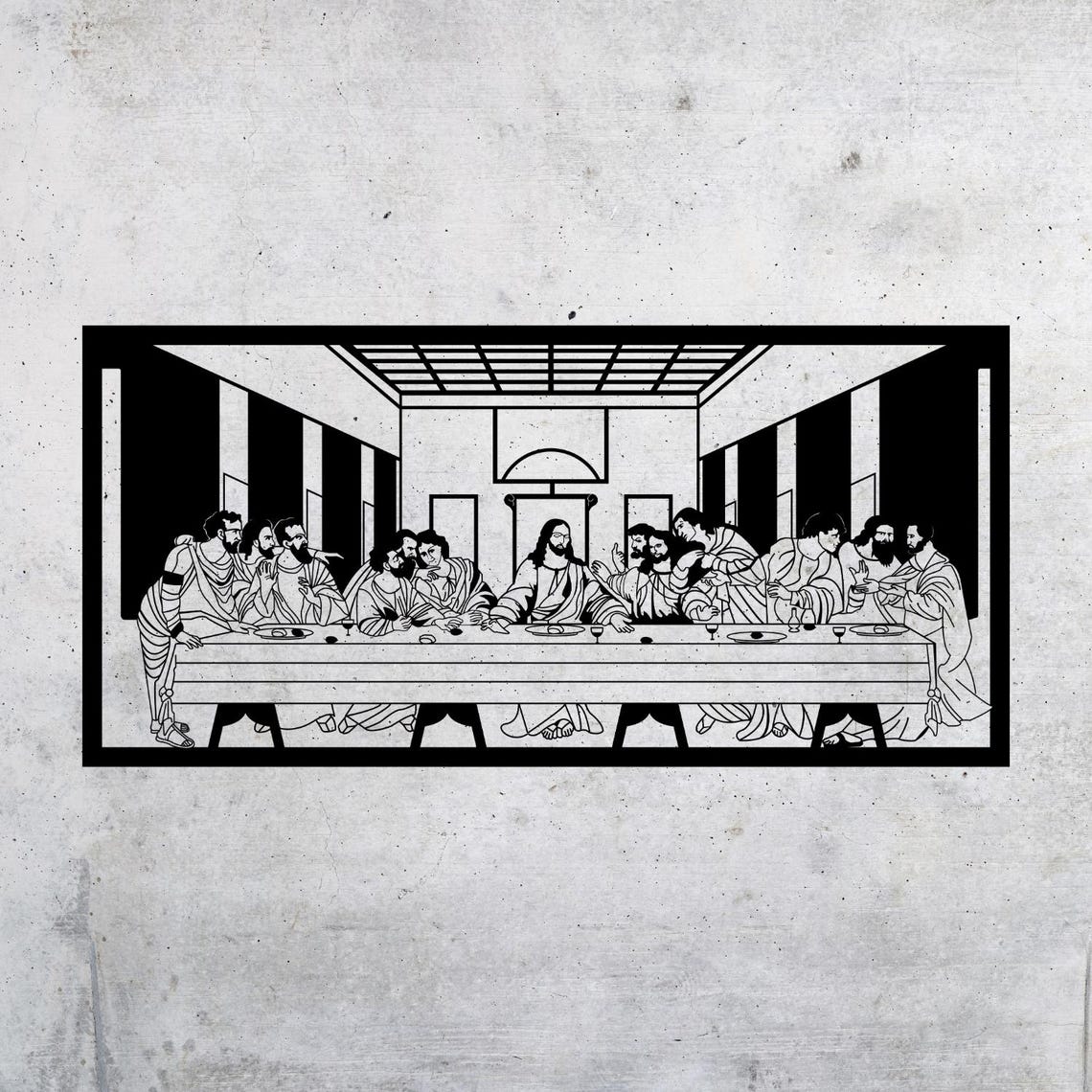 Last Supper Wall Art Decor Laser Cut Dxf Glowforge Svg Xtool CNC Router ...