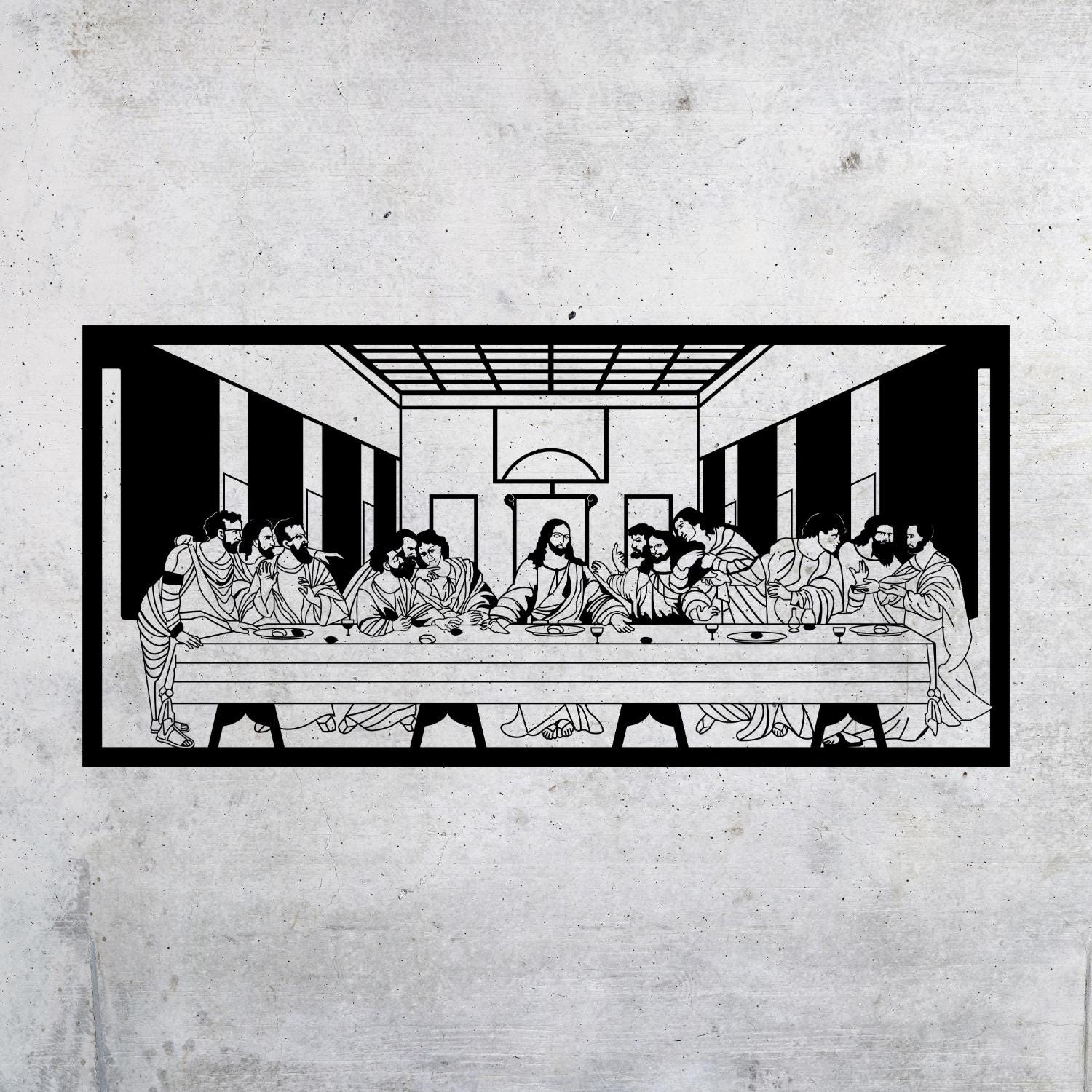 Last Supper Wall Art Decor Laser Cut Dxf Glowforge Svg Xtool CNC Router ...