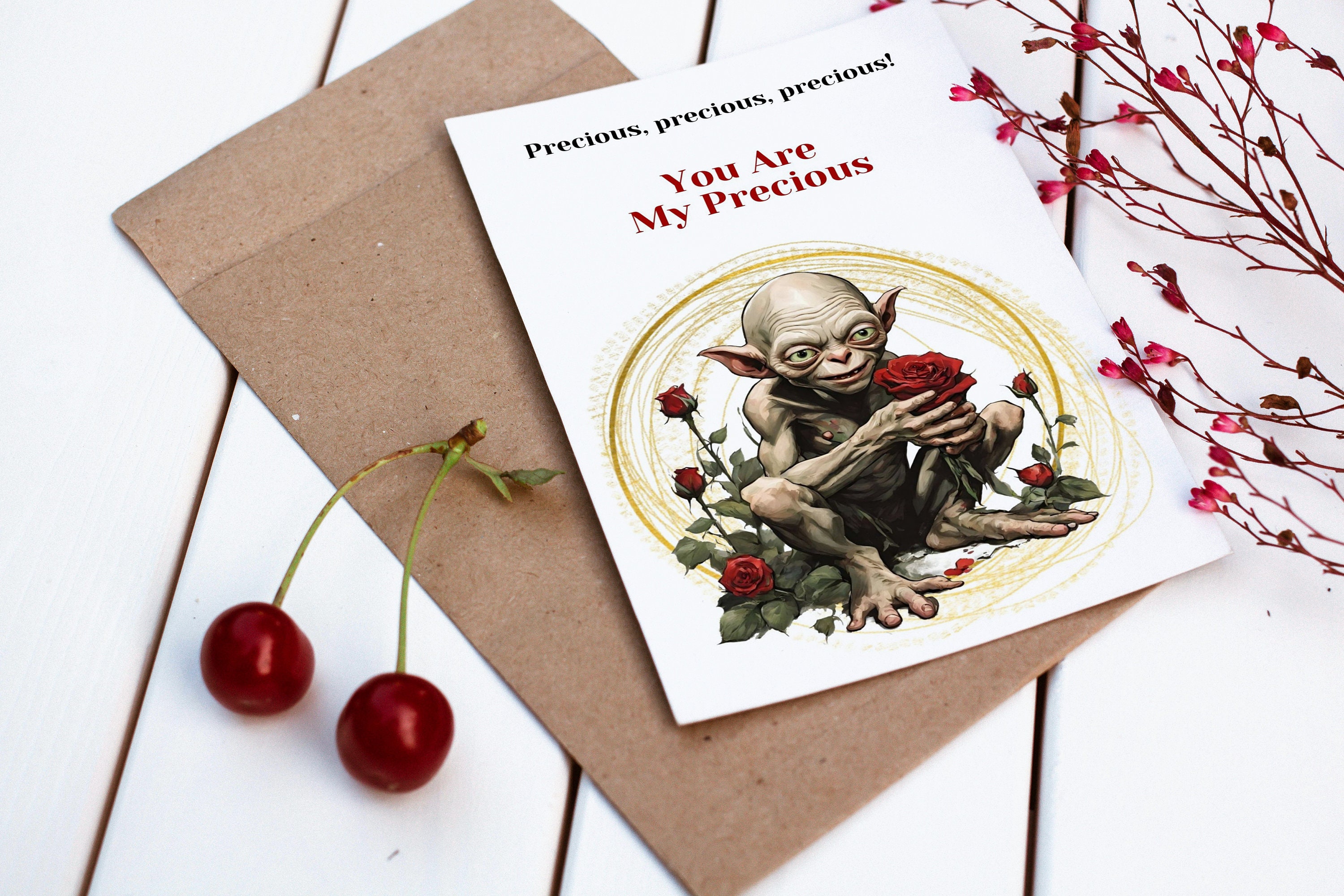 You Are My Precious Card, Funny Valentine Card, Gollum Valentines Card ...