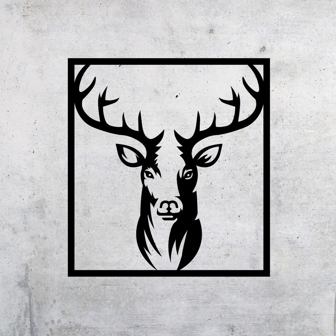 Deer Laser Cut Dxf Glowforge Svg Xtool D1 File Wall Art Decor Pattern ...