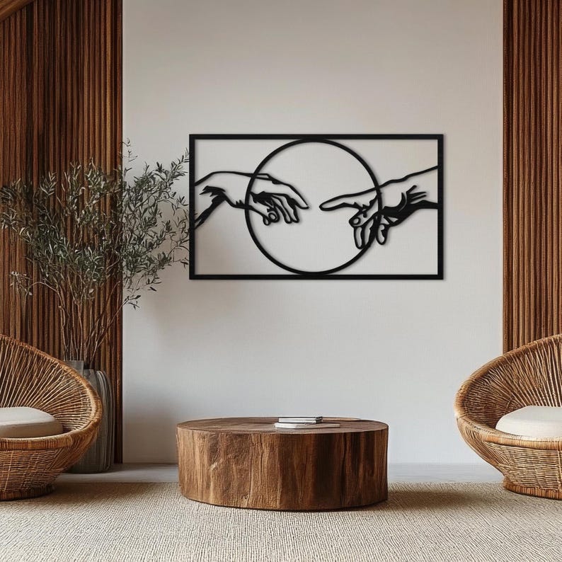 Michelangelo's the Creation of Adam Dxf Svg Ai Pdf Png Eps- Laser Cut ...