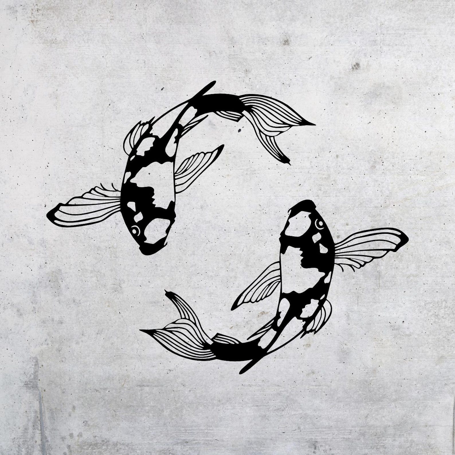 Koi Fish Wall Art | Laser Cut File | DXF SVG Glowforge CNC Router ...