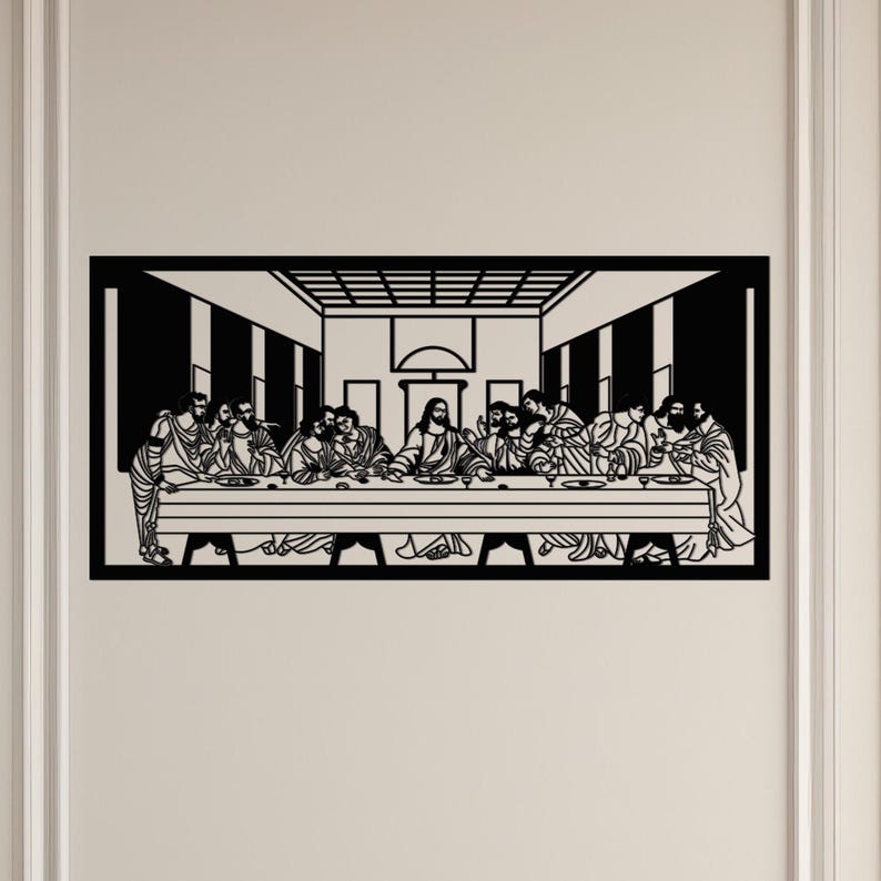 Last Supper Wall Art Decor Laser Cut Dxf Glowforge Svg Xtool CNC Router ...