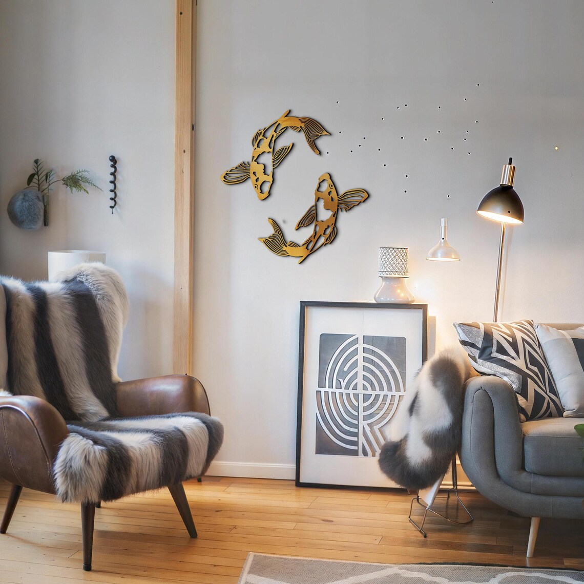 Koi Fish Wall Art | Laser Cut File | DXF SVG Glowforge CNC Router ...