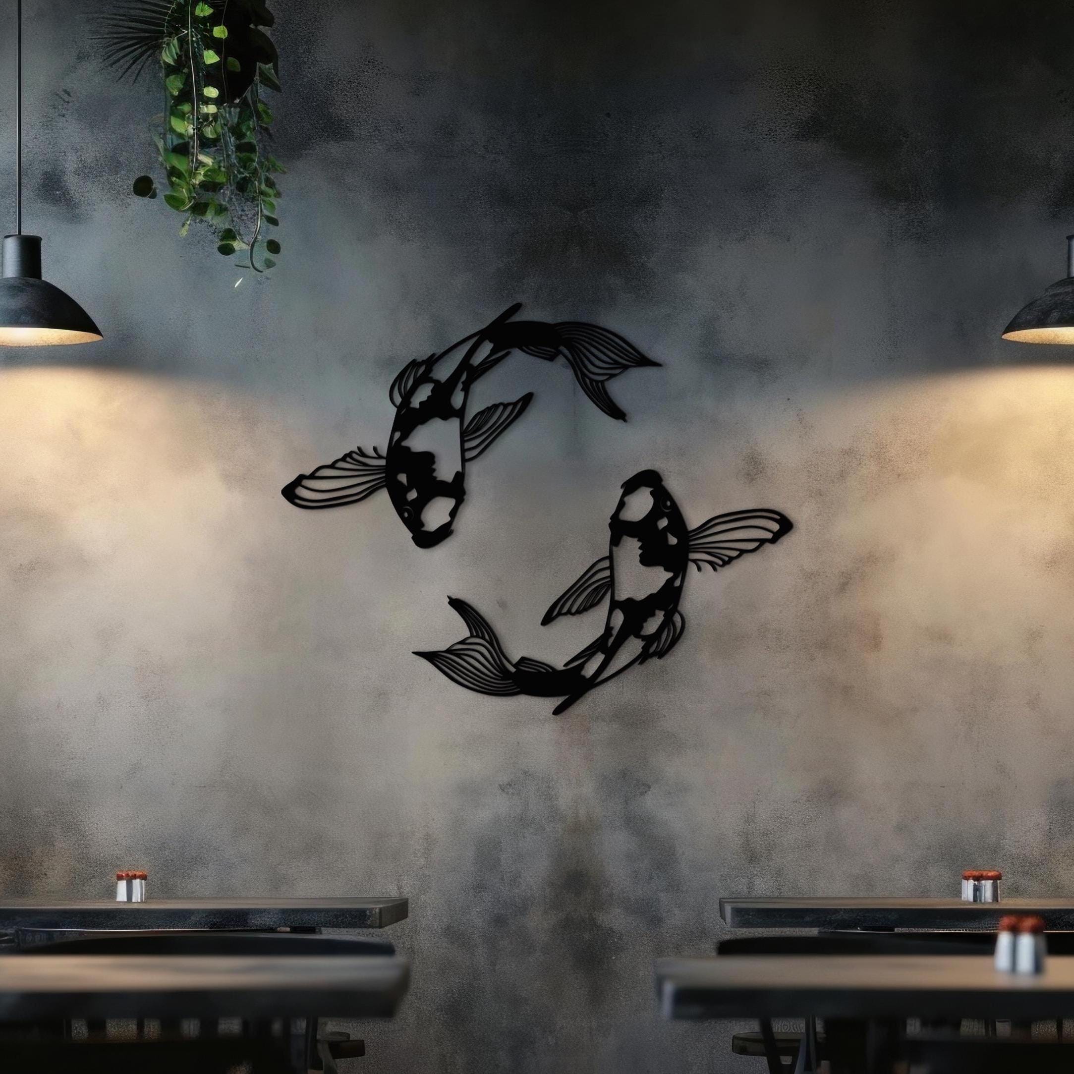 Koi Fish Wall Art | Laser Cut File | DXF SVG Glowforge CNC Router ...