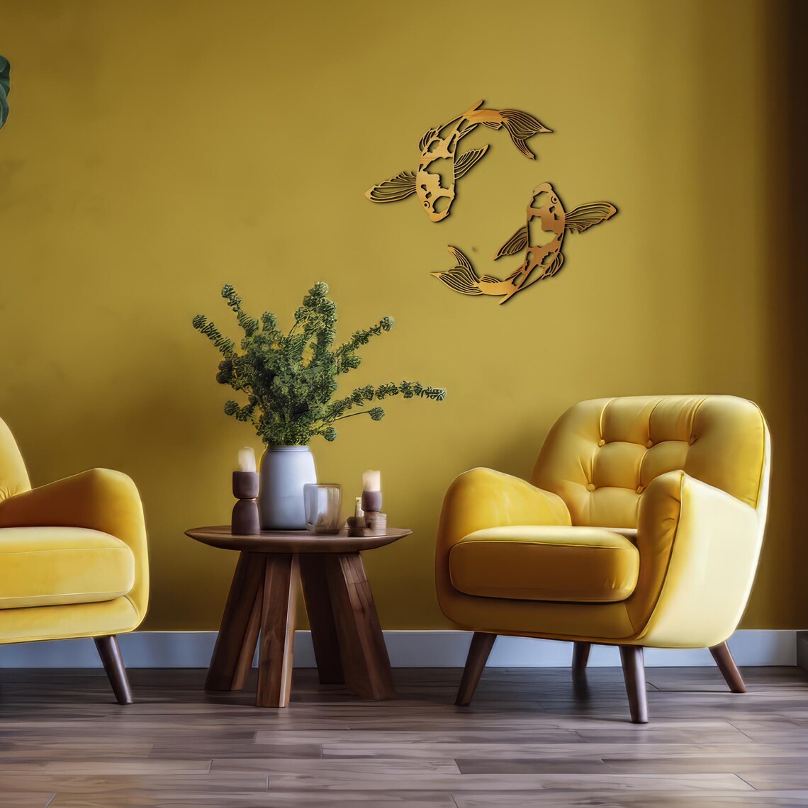 Koi Fish Wall Art | Laser Cut File | DXF SVG Glowforge CNC Router ...