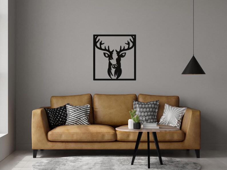 Deer Laser Cut Dxf Glowforge Svg Xtool D1 File Wall Art Decor Pattern ...