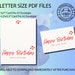 Happy Birthday Printable Card and Envelope / Instant Download PDF ...
