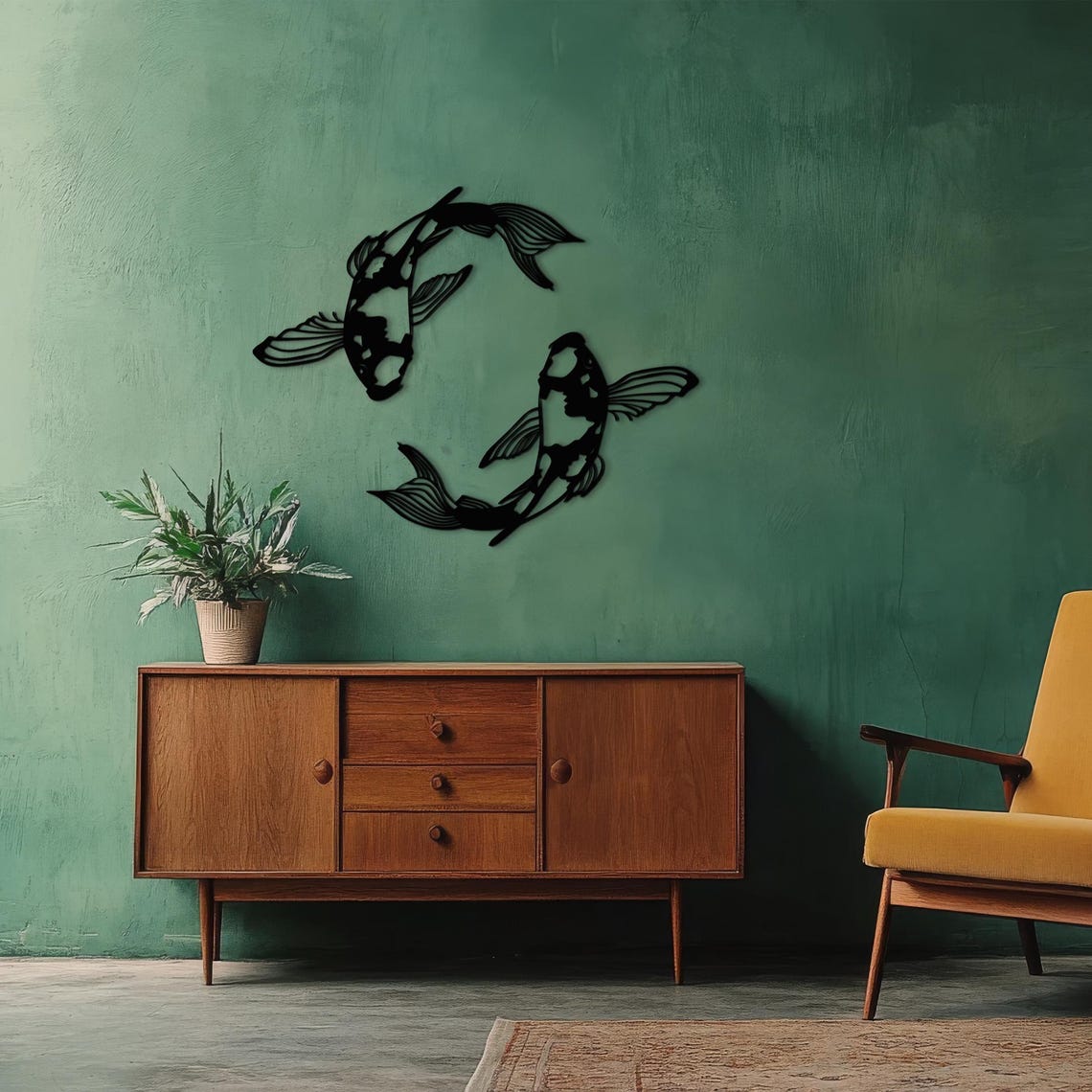 Koi Fish Wall Art | Laser Cut File | DXF SVG Glowforge CNC Router ...