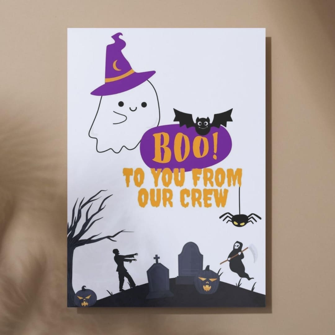 Printable Foldable Halloween Card,happy Halloween Card,spooky Season ...