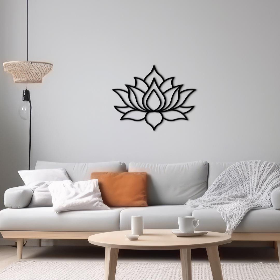 Lotus Flower Wall Art | Laser Cut File | DXF SVG Glowforge CNC Router ...